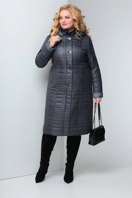 *Пальто 2053 графит Shetti купить в интернет магазине Велесмода